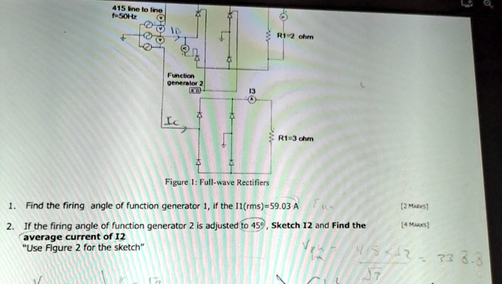 SOLVED: Rectifiers are connected to resistive loads as shown in Figure 1. The input voltage ...