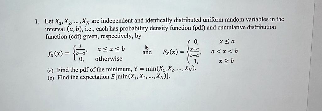 Let x(1),x(2),dots,x(N) are independent and identically distributed uniform random variables in ...