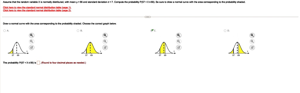 Texts: to the probability shaded Click here to view the standard normal ...