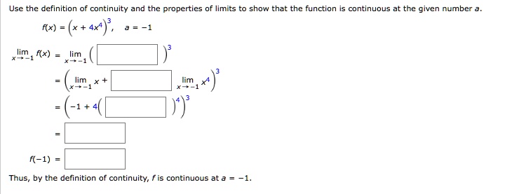 use the definition continuity and the properties of limits t0 show that ...