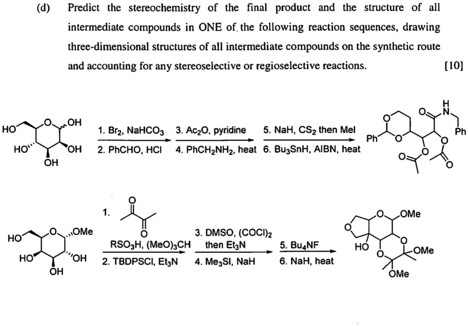 SOLVED: (d) Predict the stereochemistry of the final product and the ...