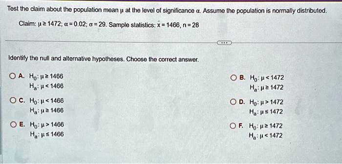 SOLVED: 1- Calculate the standardized test statistic. 2- Determine the ...