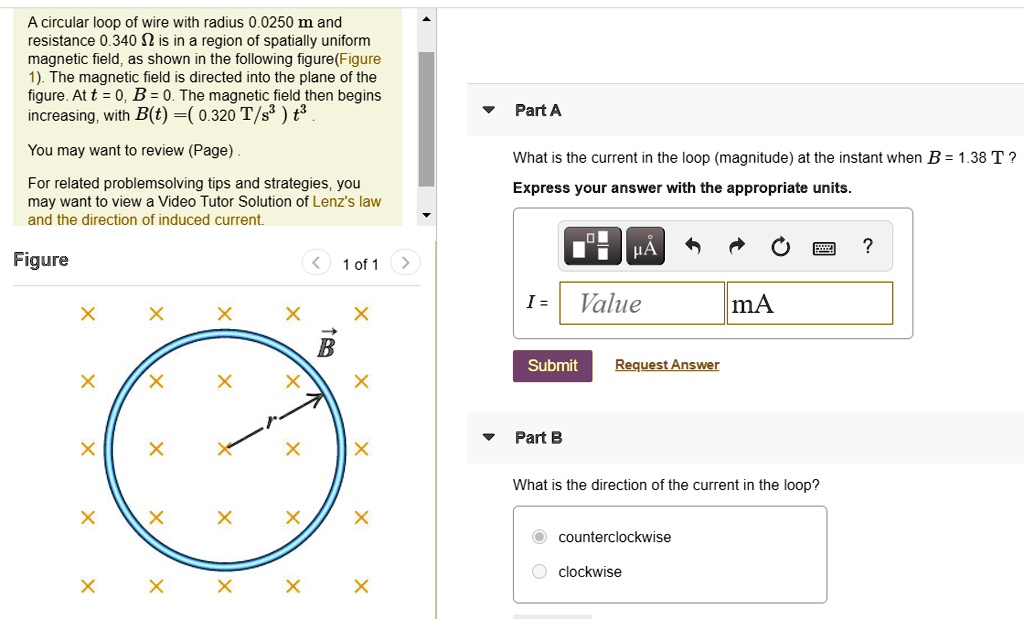 a circular loop of wire with radius 0 0250 m and resistance 0340 is in a region of spatially ...