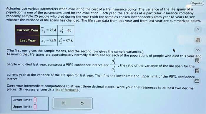 Actuaries use various parameters when evaluating the cost of a life ...