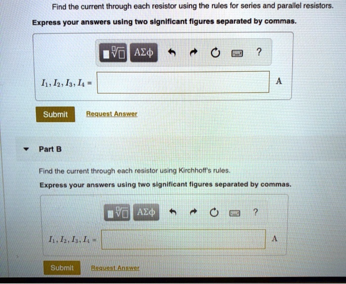 Solved Find The Current Through Each Resistor Using The Rules For