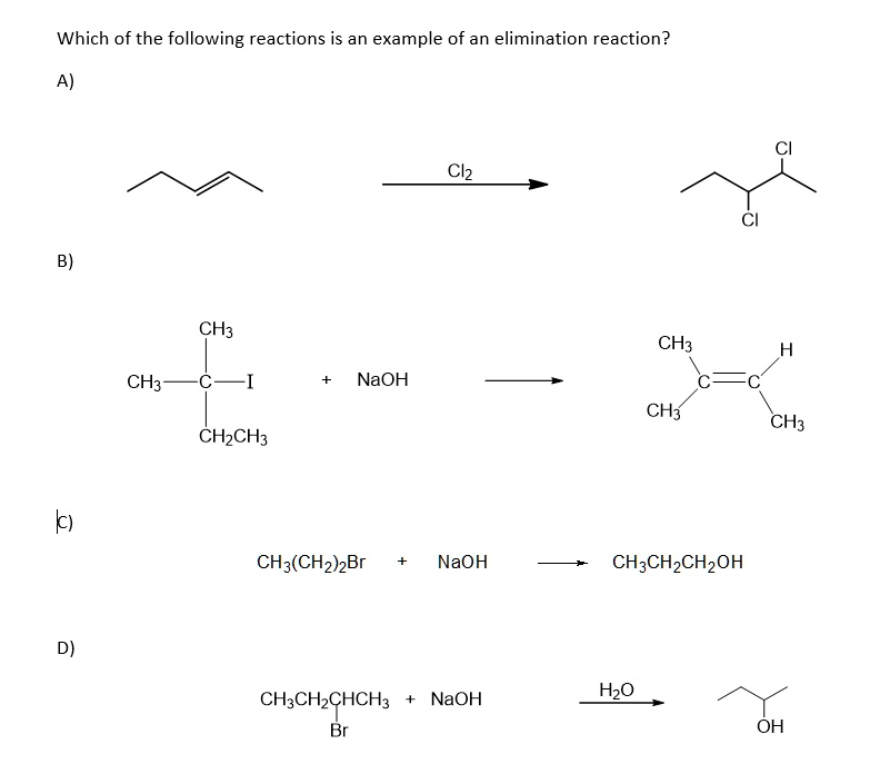 Solved Which Of The Following Reactions Is An Example Of An