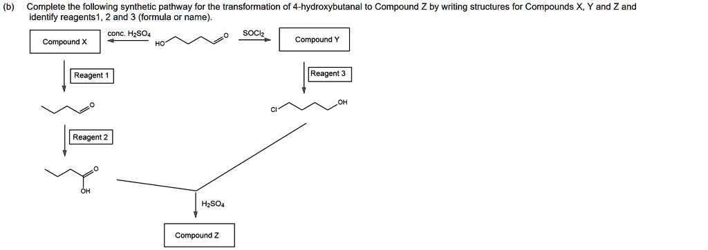 SOLVED: Complete the following synthetic pathway for the transformation ...