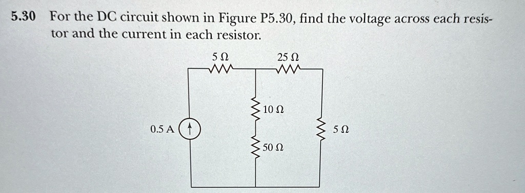 [GET ANSWER] 530 for the dc circuit shown in figure p530 find the voltage across each resistor ...