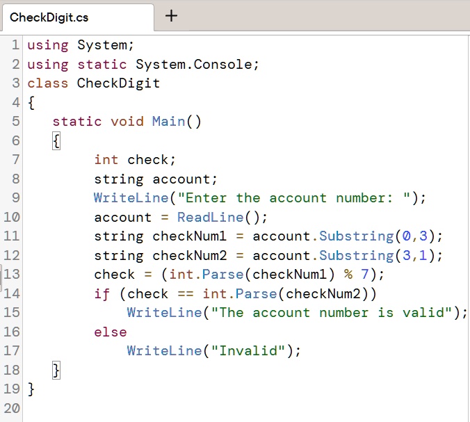 Account Numbers Sometimes Contain A Check Digit That Is The Result Of A Mathematical Calculation 3412