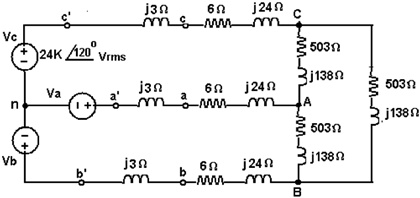 SOLVED: A balanced three-phase Y-connected generator feeds a balanced three-phase Wye-to-Delta ...