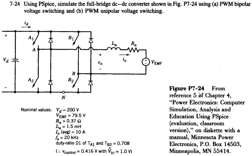 VIDEO solution: 7-24 Using PSpice, simulate the full-bridge dc-dc ...