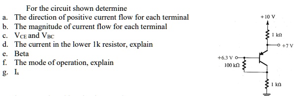 SOLVED: solve all parts thanks For the circuit shown determine a. The ...