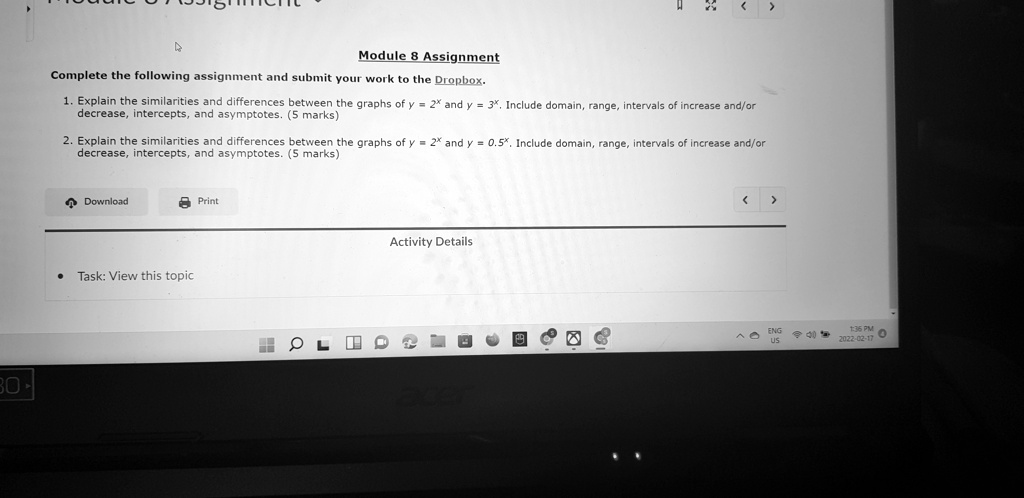 SOLVED: " 73' Module Assigument Complete the following assignment and submit Youi wolk Drophox ...