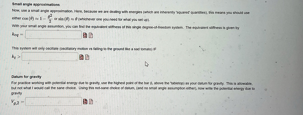 SOLVED: Consider the system shown in the figure below. The mass moment of inertia of the bar ...