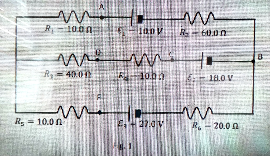 in the circuit shown in fig 1 all batteries have no internal resistance a use kirchhoffs rules ...