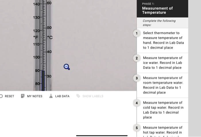 PHASE 1: Measurement of Temperature Complete the following steps: 1 ...
