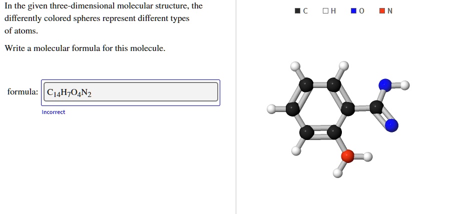 in the given three dimensional molecular structure the differently ...