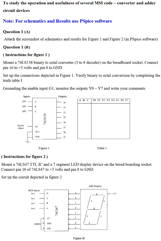 To study the operation and usefulness of several MSI code - converter and adder circuit devices ...