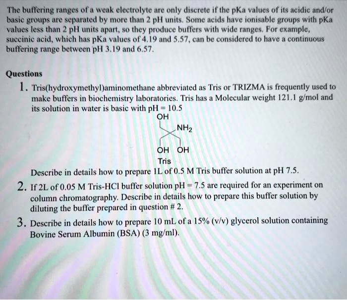 SOLVED: The buffering ranges of a weak electrolyte are only discrete if ...