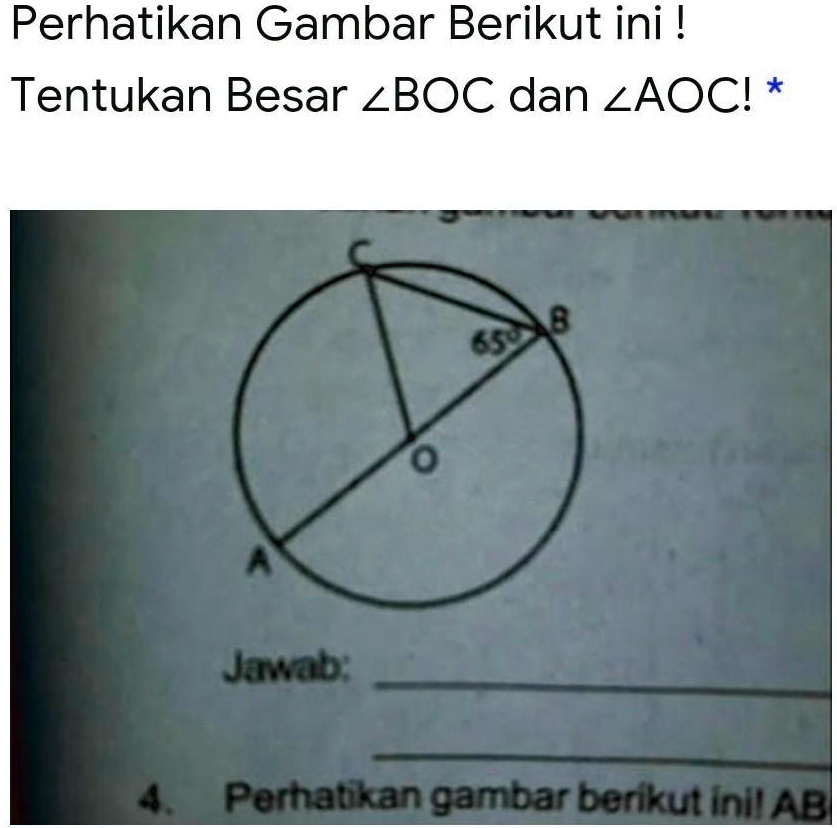 SOLVED: Perhatikan Gambar Berikut ini ! Tentukan Besar ∠BOC dan ∠AOC ... SOLVED: Perhatikan Gambar Berikut ini ! Tentukan Besar ∠BOC dan ∠AOC ...