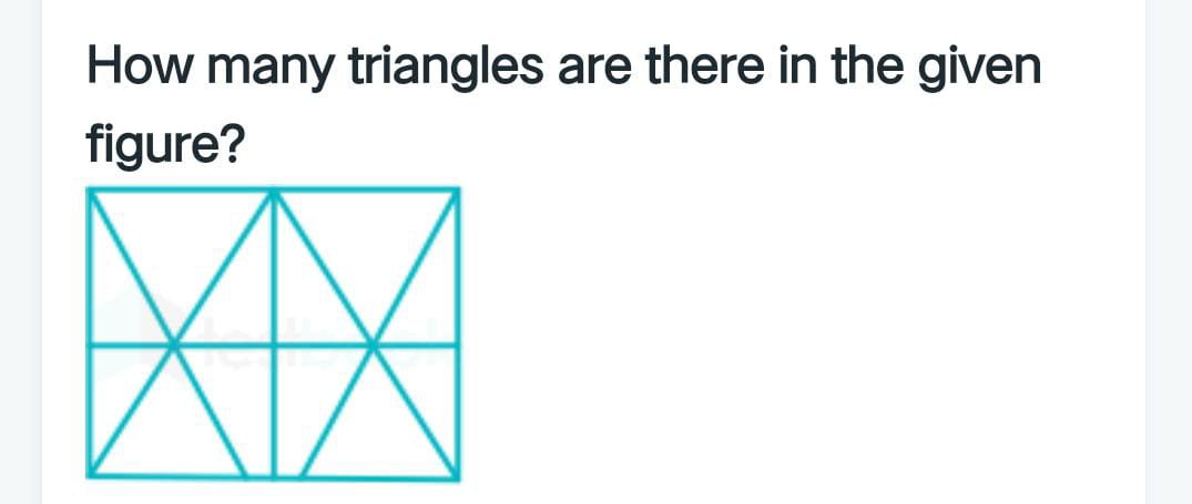 SOLVED: How many triangles are there in the given figure?