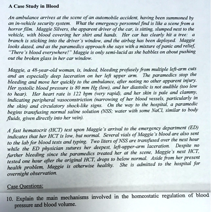 SOLVED: An ambulance arrives at the scene of an automobile accident ...