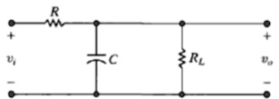 SOLVED: The low-pass RC filter circuit given in the figure is loaded ...