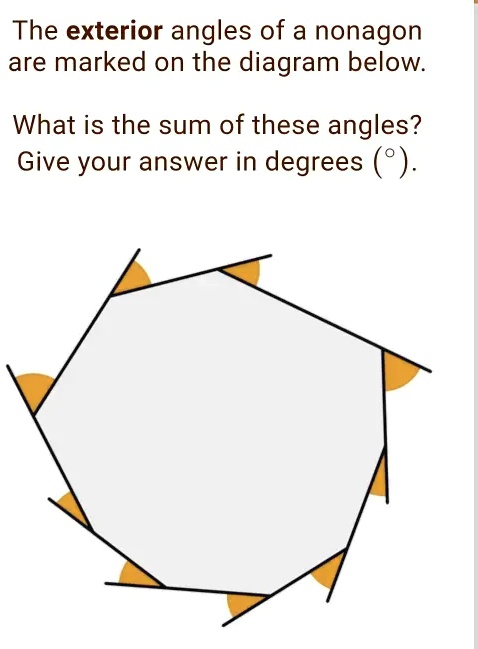 The exterior angles of a nonagon are marked on the diagram below. What ...