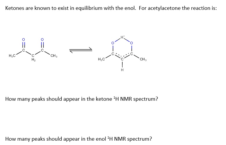 ketones are known to exist in equilibrium with the enol for ...