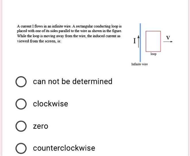 SOLVED: PLEASE URGENT DETAILED A current I flows in an infinite wire.A rectangular conducting ...