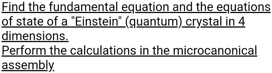 Find the fundamental equation and the equations of state of an ...