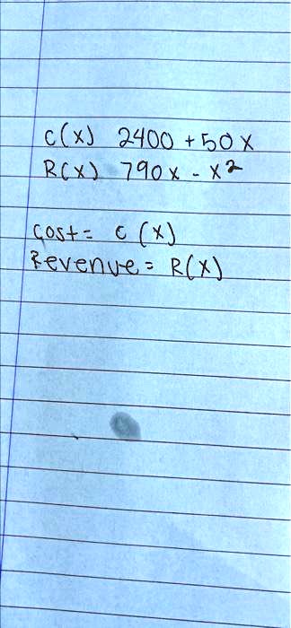 SOLVED: a.) determine the maximum profit of the company b.) determine ...