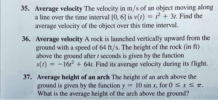 37 please with steps 35average velocity the velocity in ms of an object ...
