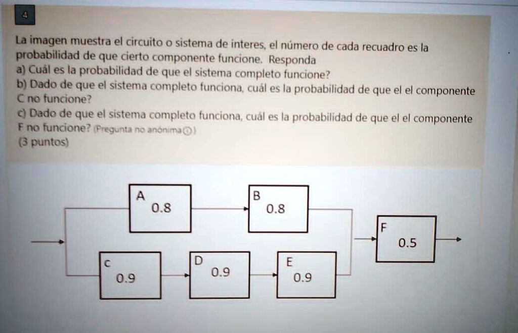 4 la imagen muestra el circuito o sistema de interes el numero de cada ...