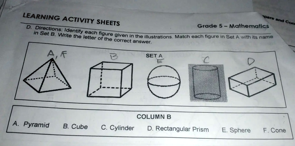 SOLVED: LEARNING ACTIVITY SHEETS ad cen Directions: Grade Mathematics ... SOLVED: LEARNING ACTIVITY SHEETS ad cen Directions: Grade Mathematics ...