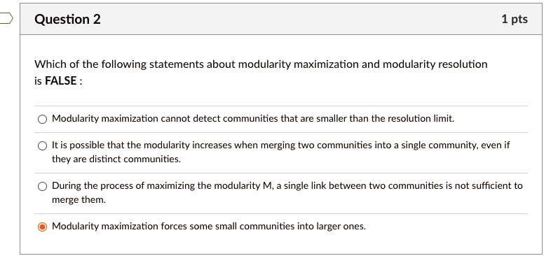 Solved Question 2 1 Pts Which Of The Following Statements About
