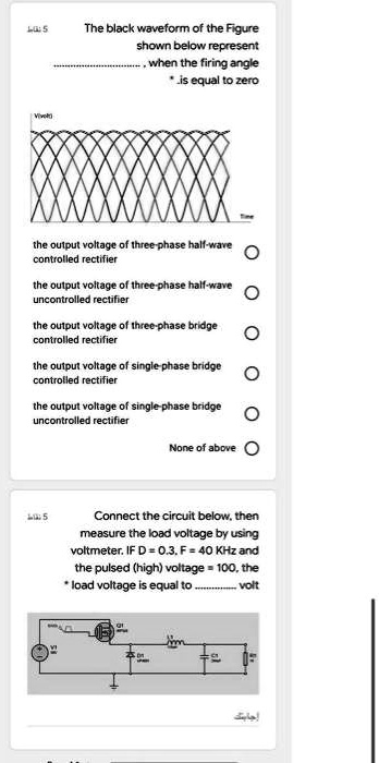 SOLVED: The black waveform of the figure shown below represents when ...