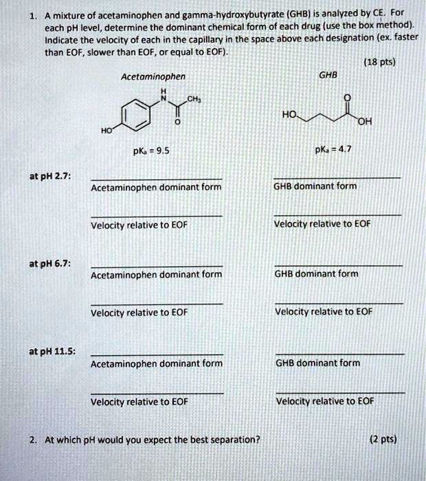 1. A mixture of acetaminophen and gamma-hydroxybutyrate (GHB) is ...
