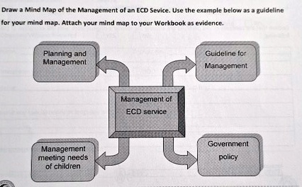 draw a mind map of the management of an ecd service use the example ...