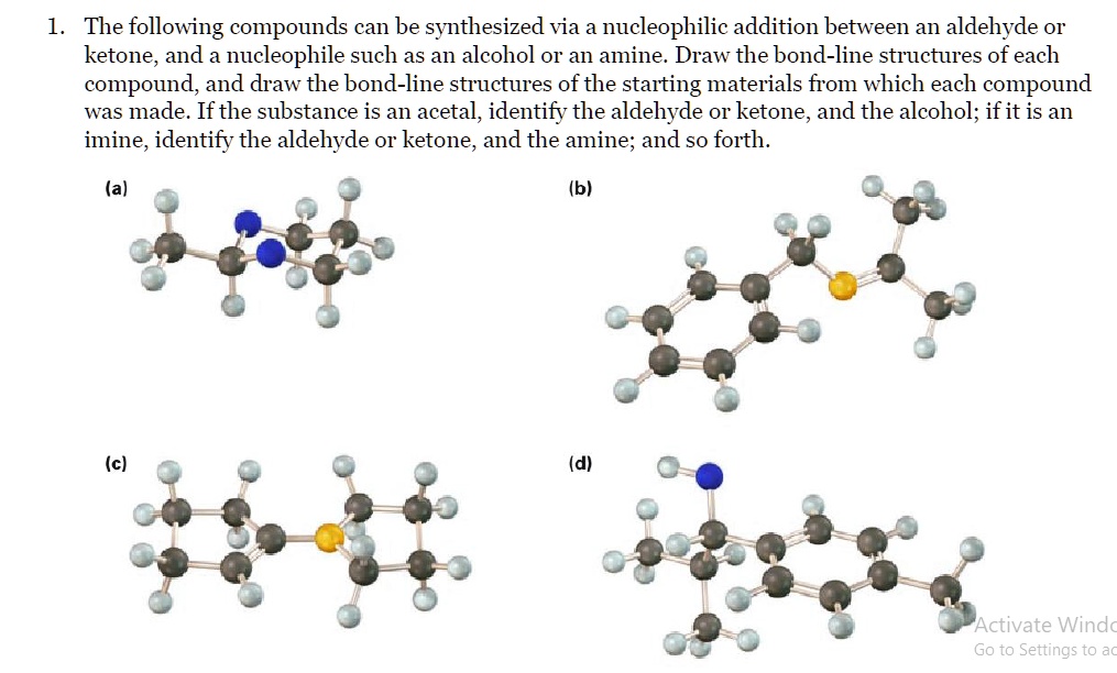 SOLVED: The following compounds can be synthesized via a nucleophilic ...