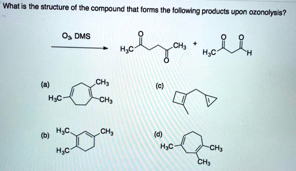 What is the structure of the compound that forms the following products ...