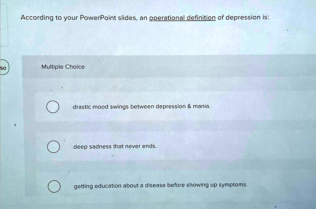 according to your powerpoint slides an operational definition of ...