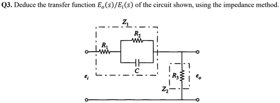 Q3. Deduce the transfer function Eo(s)/Ei(s) of the circuit shown ...