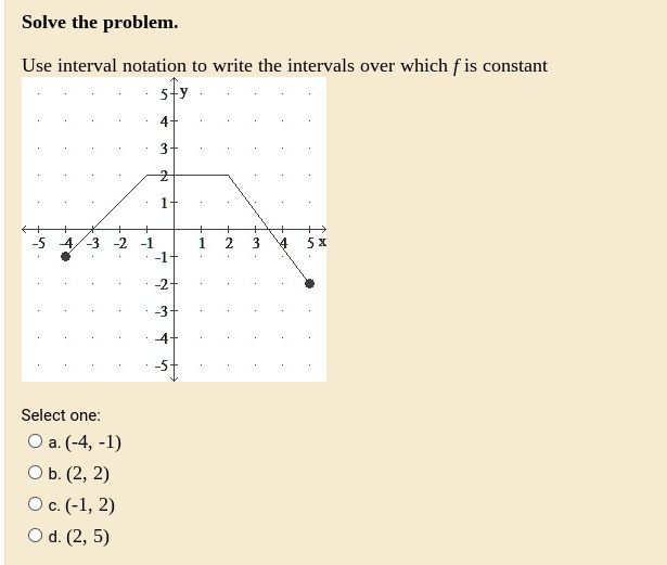 solve the problem use interval notation t0 write the intervals over ...