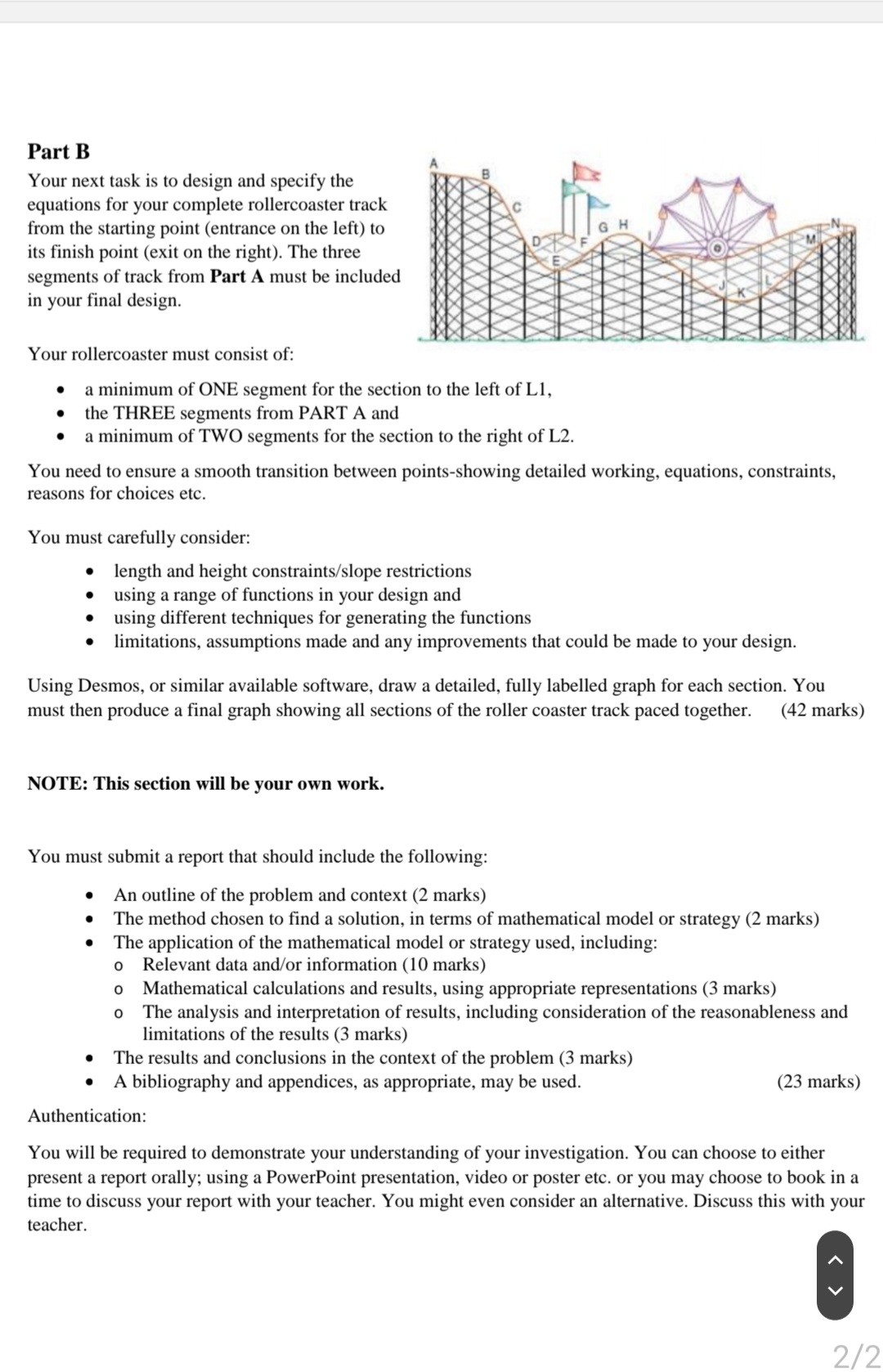 Part B Your next task is to design and specify the equations for your ...