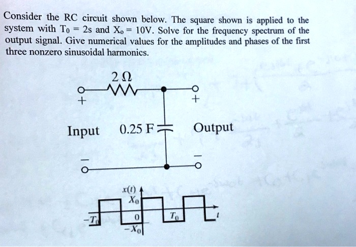 Consider the RC circuit shown below. The square wave is applied to the ...