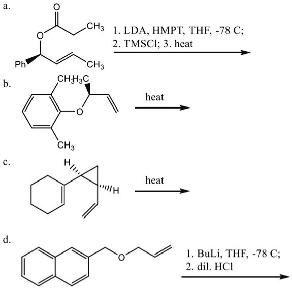 SOLVED: CH3 1.LDA, HMPT, THF, -78 C 2. TMSCI; 3 . heat CH3 CHHsC heat ...