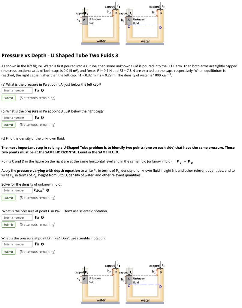SOLVED: Capped Capped Capped Capped Jnknoyn Mnenovr Jluid Water ...