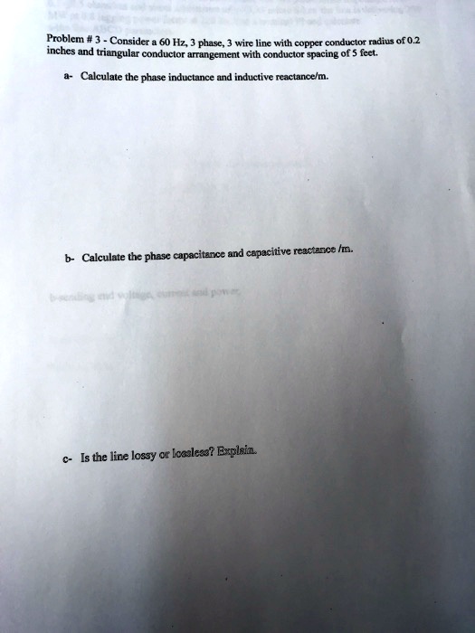Solved A Calculate The Phase Inductance And Inductive Reactance M B