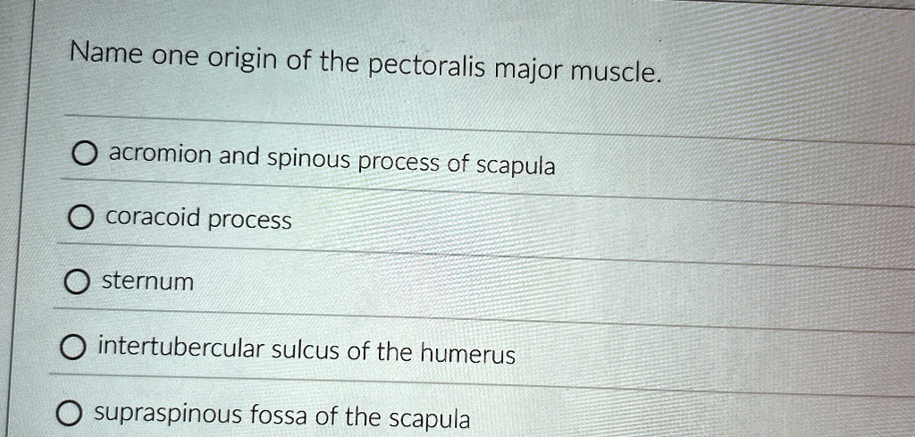 name one origin of the pectoralis major muscle acromion and spinous ...